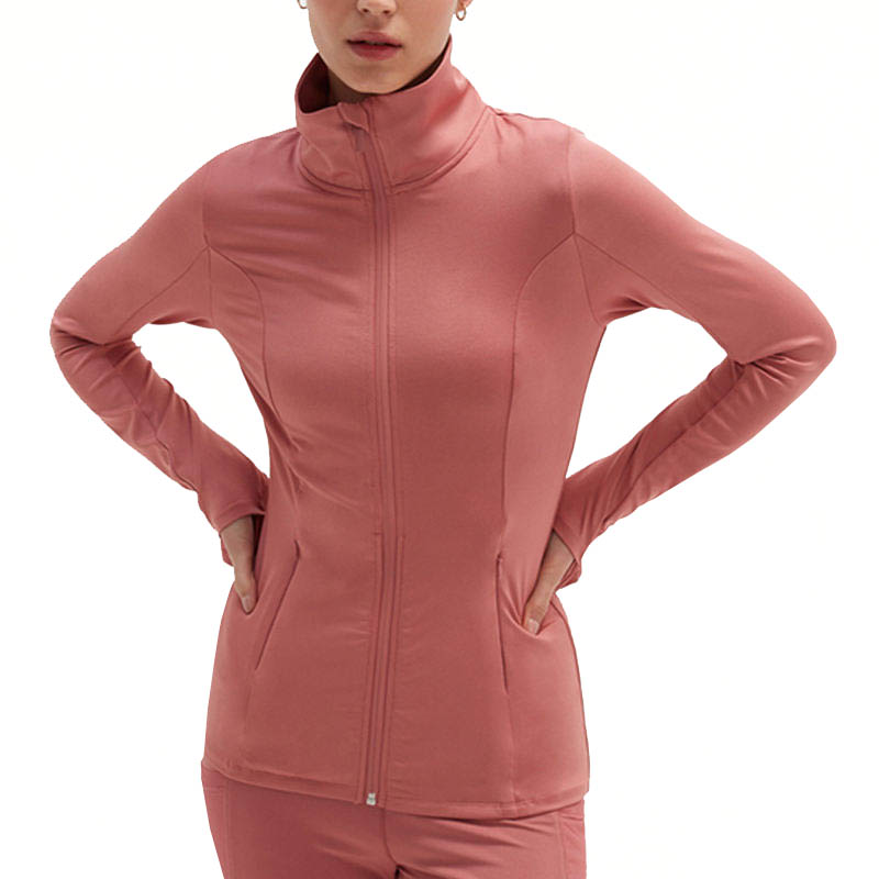 Custom Logo Sports Full Zip Long Sleeve Skinny Fitness Jacket ...